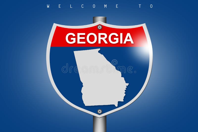 Georgia Highway Road Map Stock Illustrations – 819 Georgia Highway Road ...