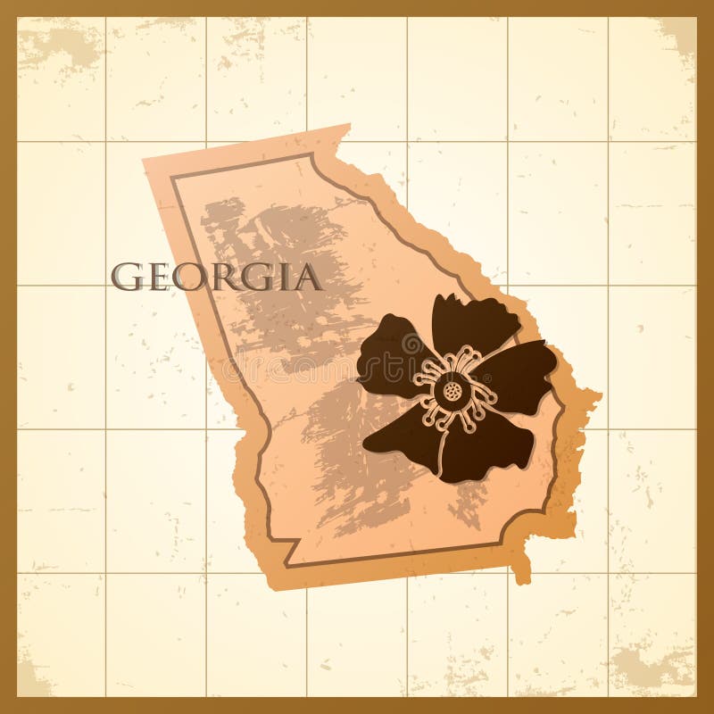 Map of Georgia State. Vector Illustration Decorative Design Stock ...