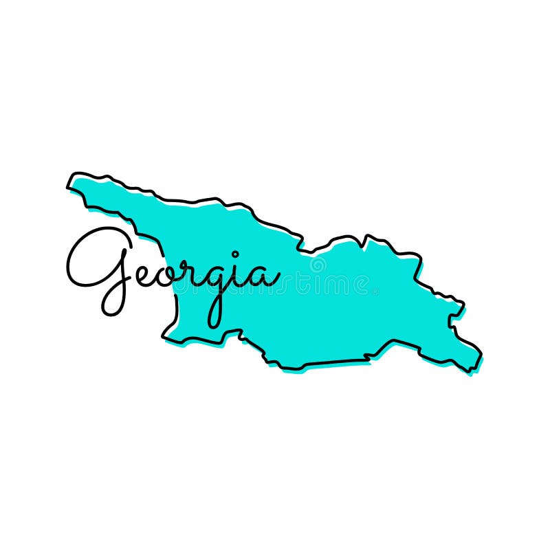 Georgia Vector Map with Infographic Elements, Pointer Marks Stock ...