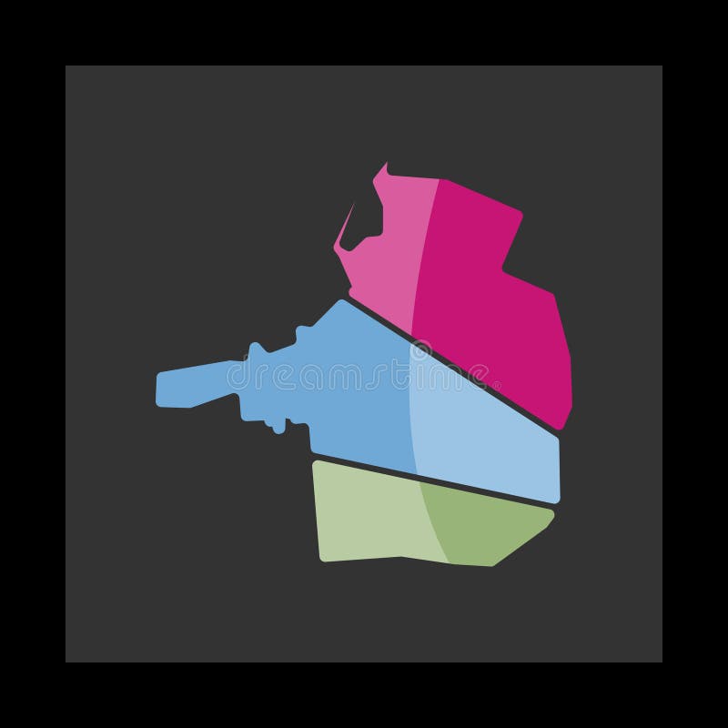 Map of Geraldton City Geometric Creative Logo Stock Illustration ...