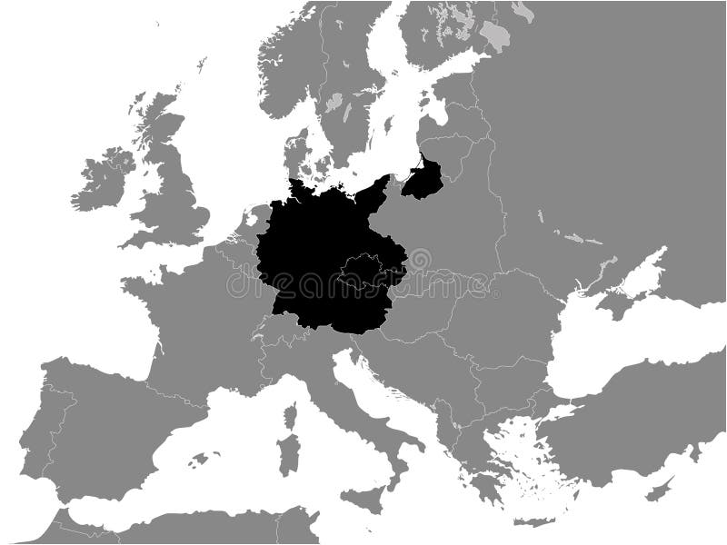 Map of German Reich Year 1939 Stock Vector - Illustration of german ...