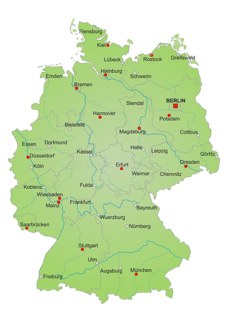 Germany Map Cities Stock Illustrations – 2,366 Germany Map Cities Stock ...