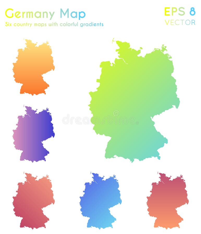 Map of Germany with Beautiful Gradients. Stock Vector - Illustration of ...