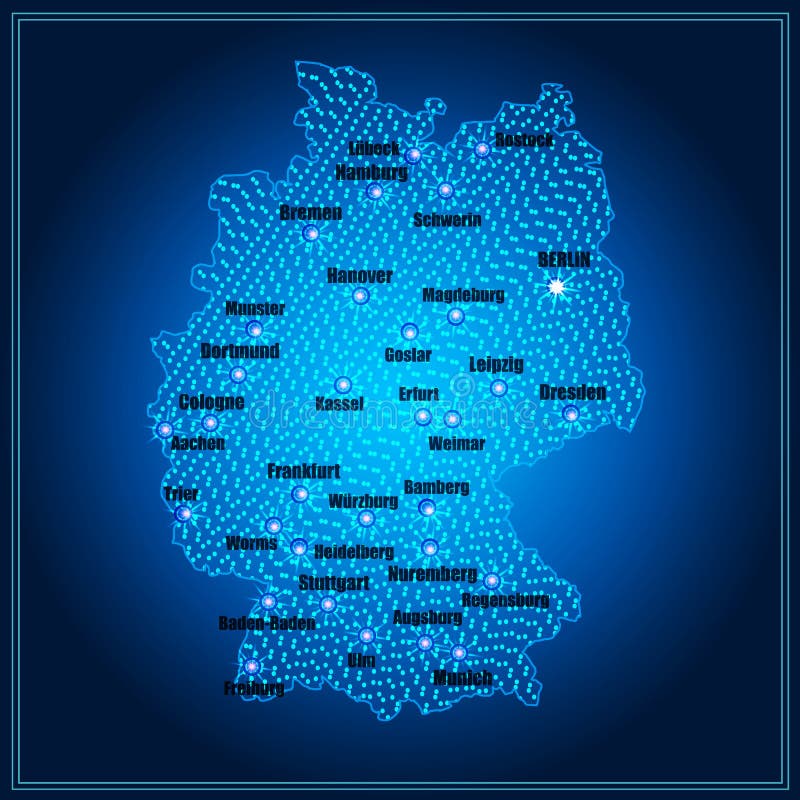 Map Of Germany. Bright Illustration With Colorful Germania Map. Germany ...