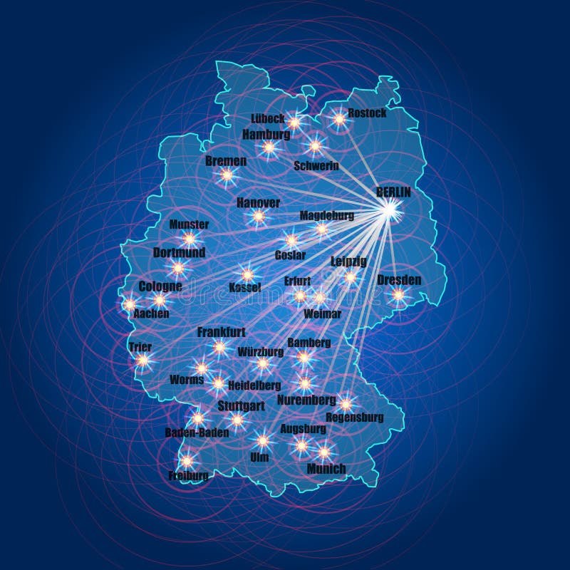 Map of Germany. Bright Illustration with Colorful Germania Map. Germany ...