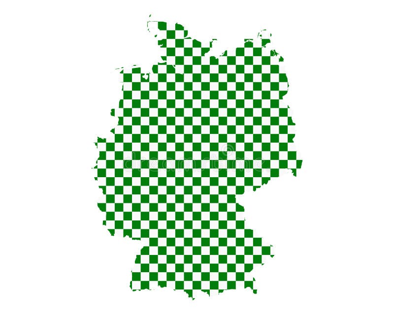 Map of Germany in Checkerboard Pattern Stock Vector - Illustration of ...