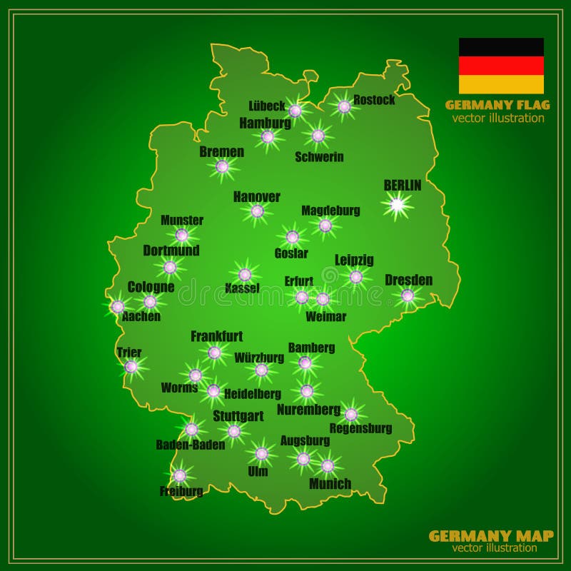 Germany Map Vector Cities Stock Illustrations – 482 Germany Map Vector ...
