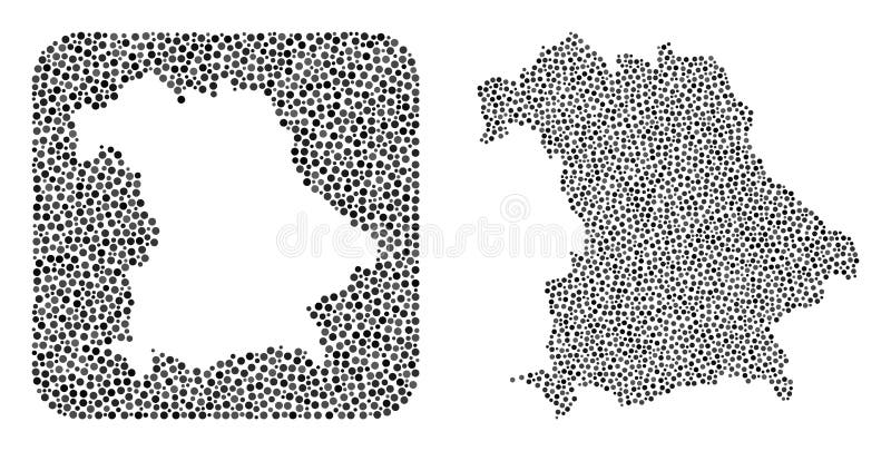 Map of Germany - Dot Collage with Hole Stock Vector - Illustration of ...