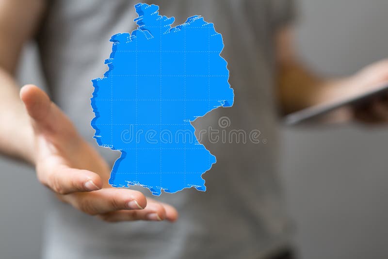 A Map - Germany - 3D-Illustration Digital Stock Photo - Image of flag ...