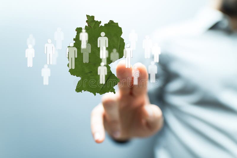 A Map - Germany - 3D-Illustration Digital Stock Image - Image of design ...