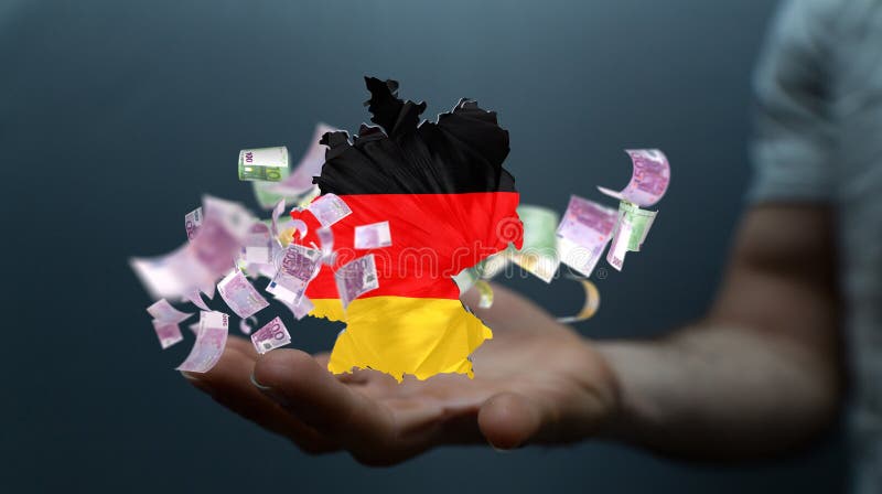 Map - Germany - 3D-Illustration Digital Stock Photo - Image of shape ...