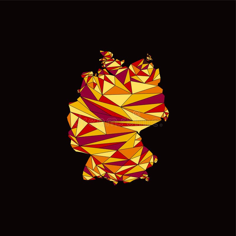 Map of Germany Geometric Style Design Stock Vector - Illustration of ...