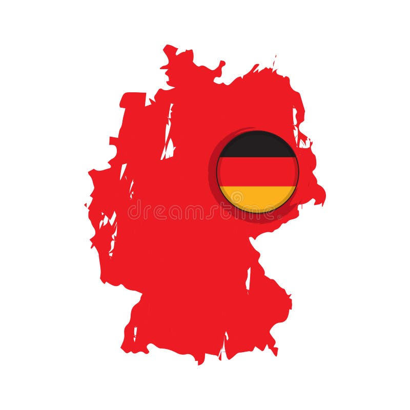 Map of Germany with a Label Stock Vector - Illustration of country ...