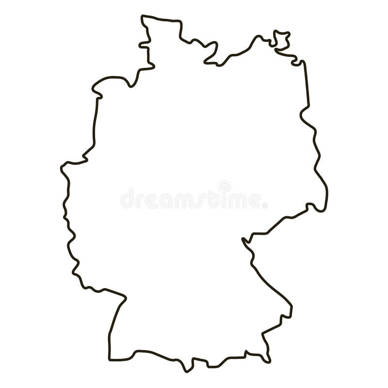 Map of Germany. Outline Map Vector Illustration Stock Vector ...