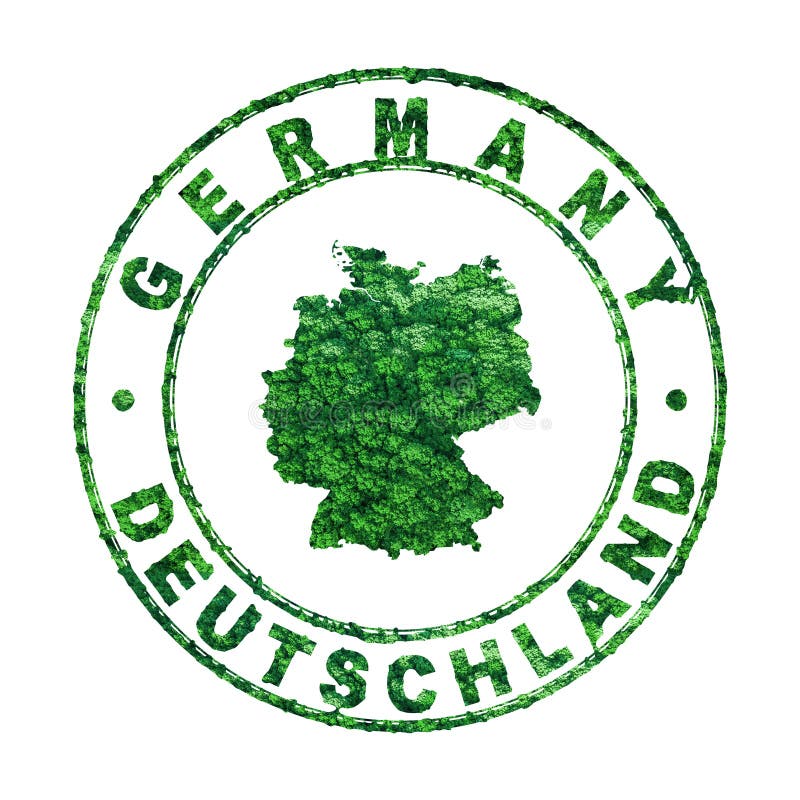 Map of Germany, Postal Stamp, Sustainable Development, CO2 Emission ...