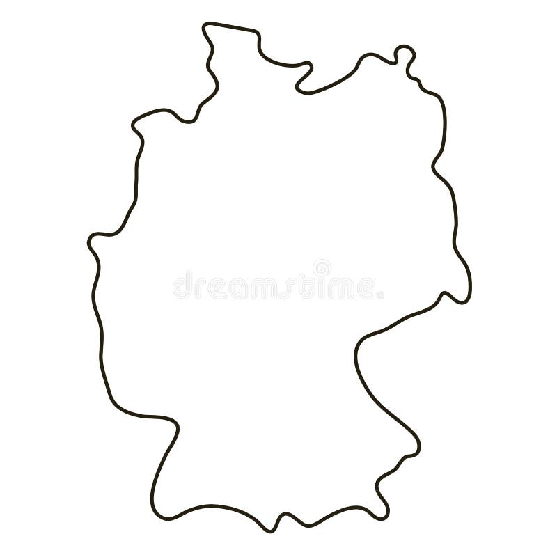 Map of Germany. Simple Outline Map Vector Illustration Stock Vector ...