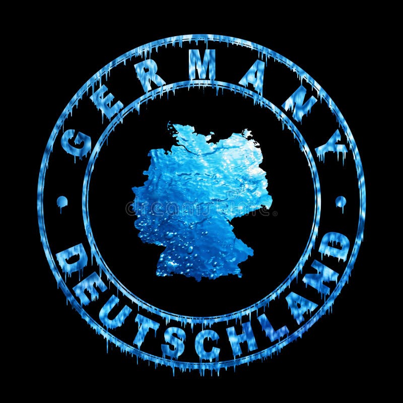 Map of Germany Water Concept Stock Illustration - Illustration of ...