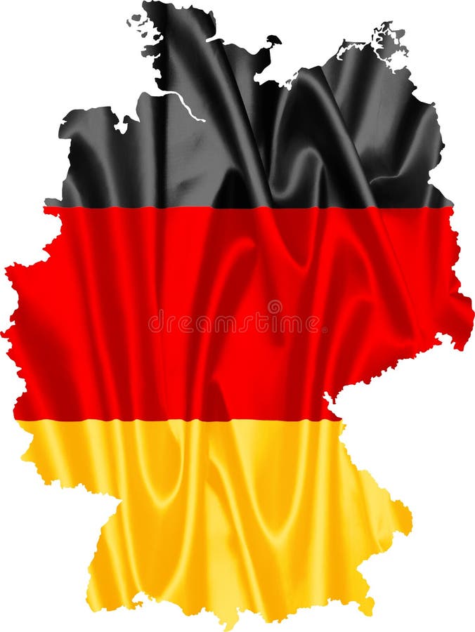 Germany Map with Flag stock illustration. Illustration of icon - 133951679
