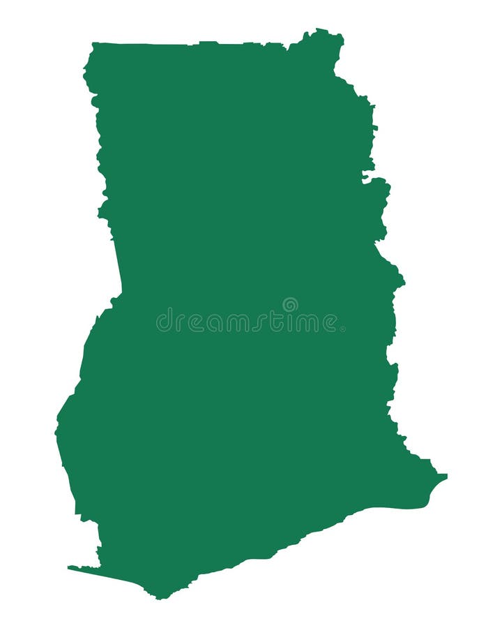 Map of Ghana stock vector. Illustration of line, ghana - 104244434