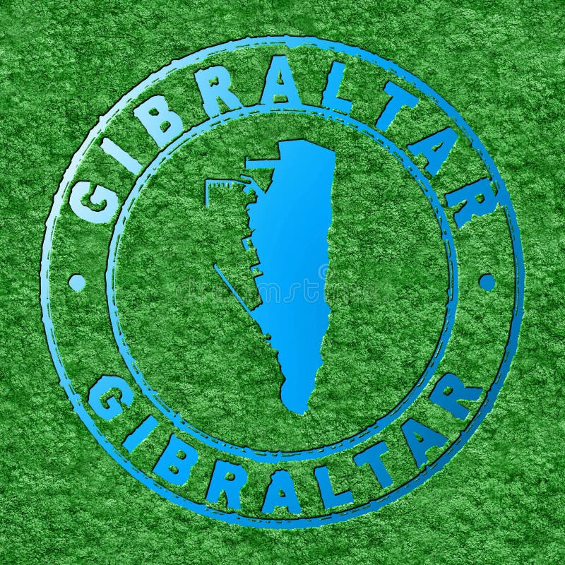 Map of Gibraltar, Forest with Water Map Stock Illustration ...