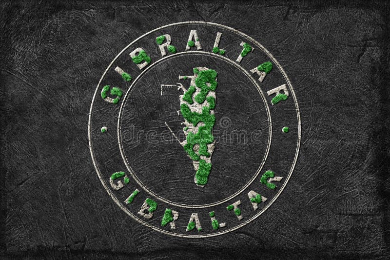 Map of Gibraltar Reforestation Green Agenda Stock Illustration ...