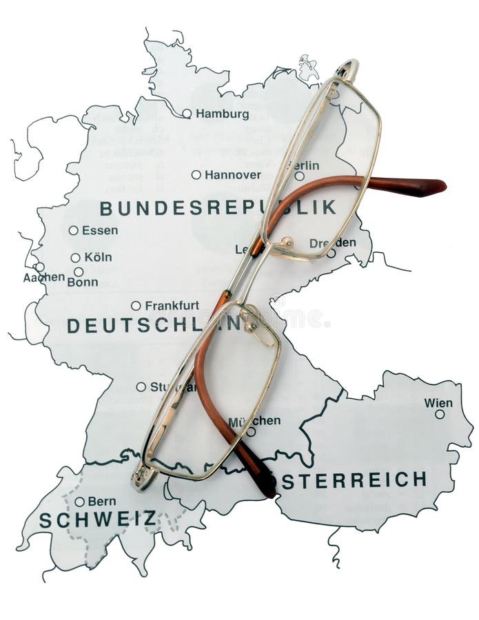 Map & glasses stock image. Image of glasses, berlin - 20688043
