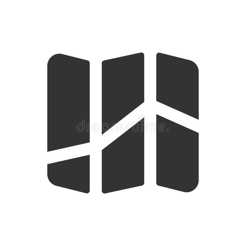 Map Glyph Vector Icon Isolated Stock Illustration - Illustration of ...