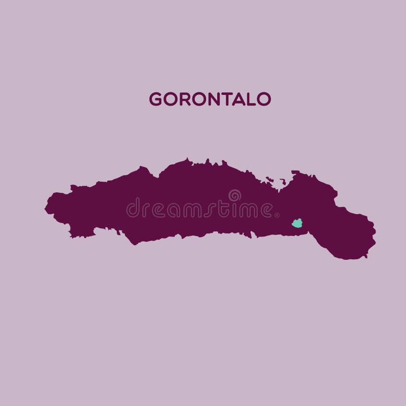 Map of Gorontalo. Vector Illustration Decorative Design Stock Vector ...