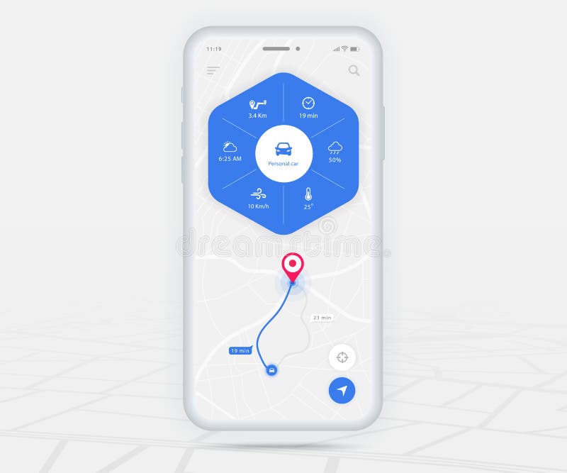 Map GPS Navigation App Ux Ui Concept, Mobile Map Application, Smartphone App Search Map ...