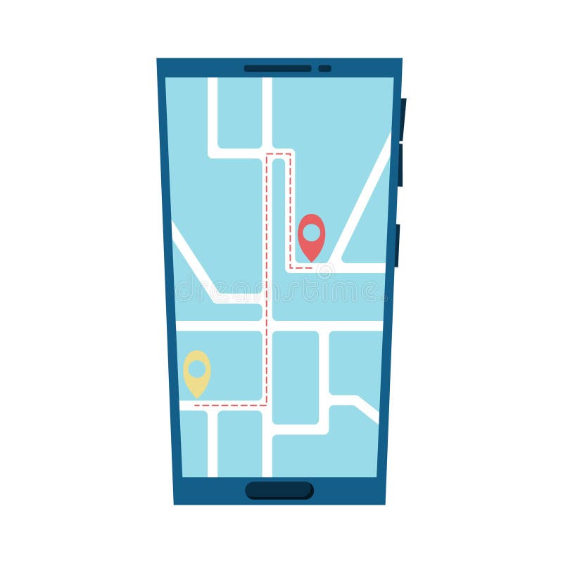 Map GPS navigation, stock vector. Illustration of navigator - 229226209