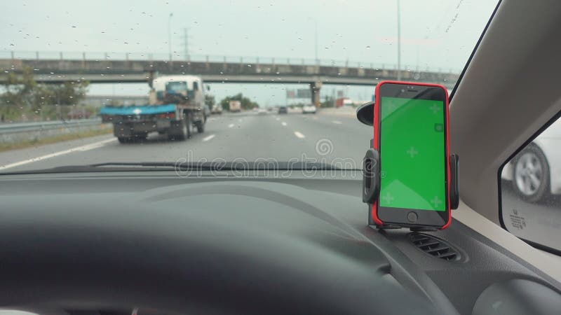 The Map Gps Navigation on Modern Smartphone Green Screen Device Gadget ...