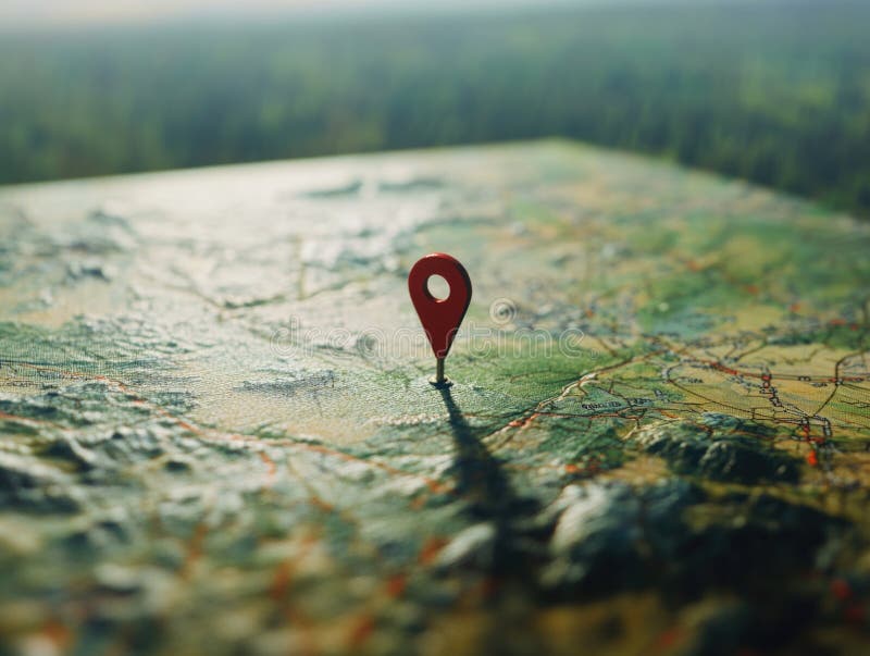 Map with GPS Pin stock photo. Image of tourism, outdoor - 366193572