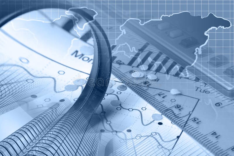 Map, graph and buildings stock photo. Image of invest - 157716234