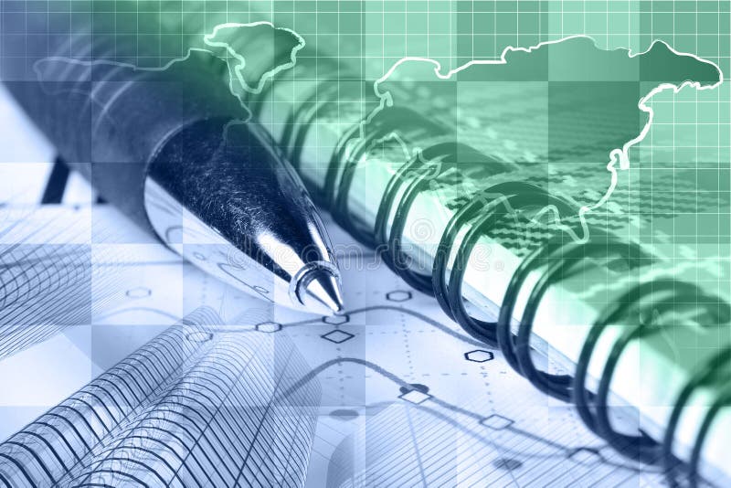 Map, graph and buildings stock image. Image of diagram - 167945675