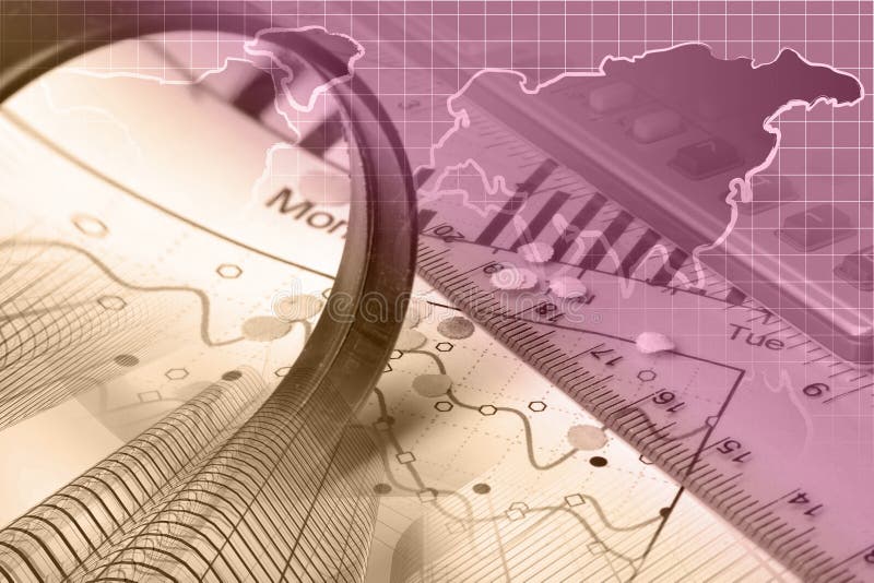 Map, graph and buildings stock photo. Image of financial - 167764252