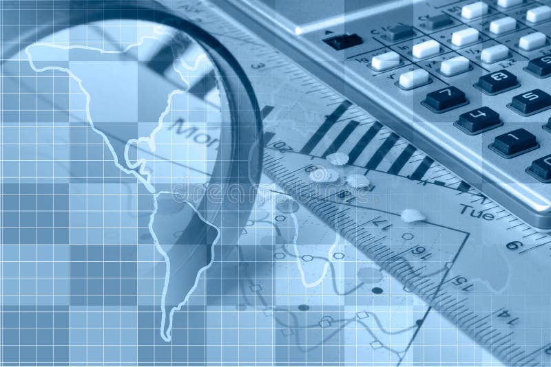 Map, graph and calculator stock image. Image of communication - 151993233