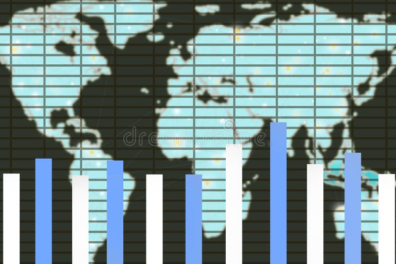 Map with graph stock illustration. Illustration of exchange - 144335017
