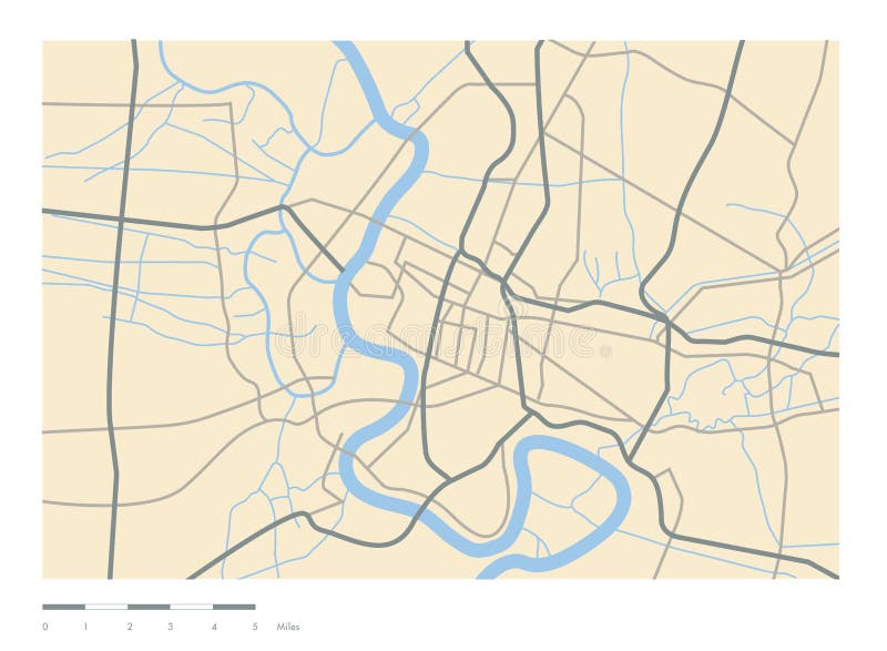 Map Graphic Road, River Line Vector Stock Illustration - Illustration ...