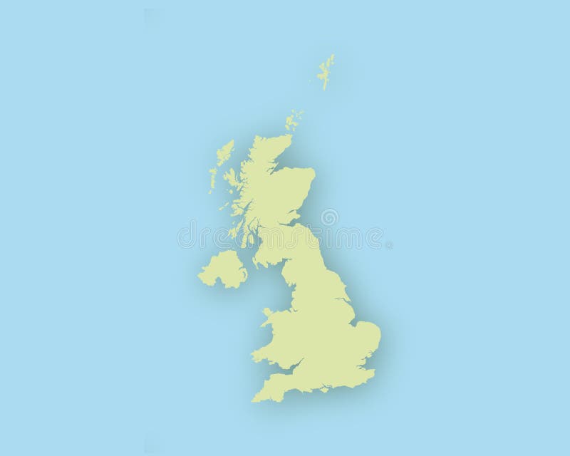 Great Britain Map Shadow Stock Illustrations – 350 Great Britain Map ...