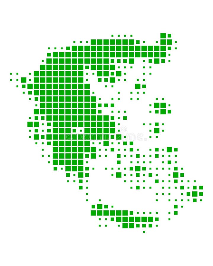 Map of Greece stock vector. Illustration of pattern, squares - 80384494
