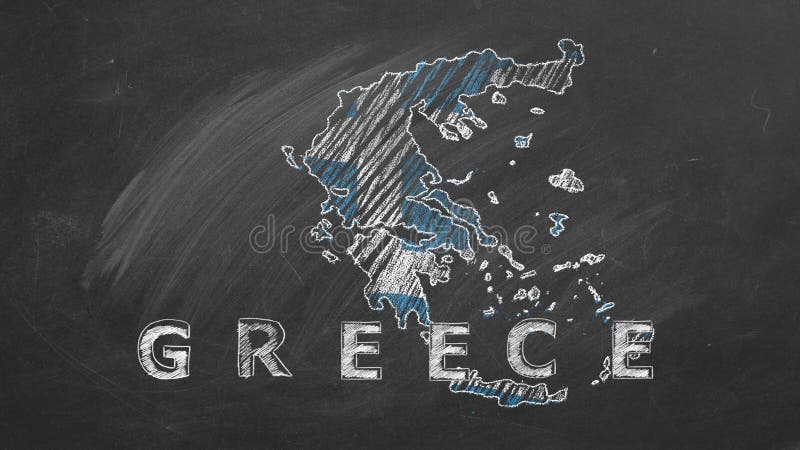 Greece. Chalk Drawn and Animated Illustration. Stock Footage - Video of ...