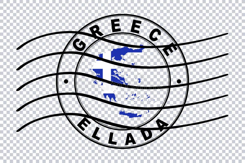 Map of Greece, Postal Passport Stamp, Travel Stamp Stock Illustration ...