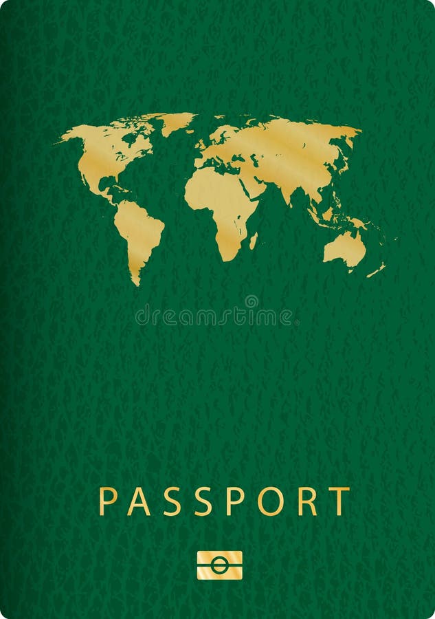 Map green leather pass stock vector. Illustration of golden - 88643593