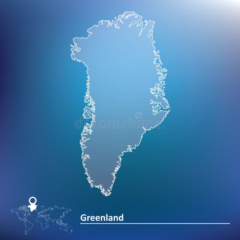 Map of Greenland stock vector. Illustration of country - 125150016