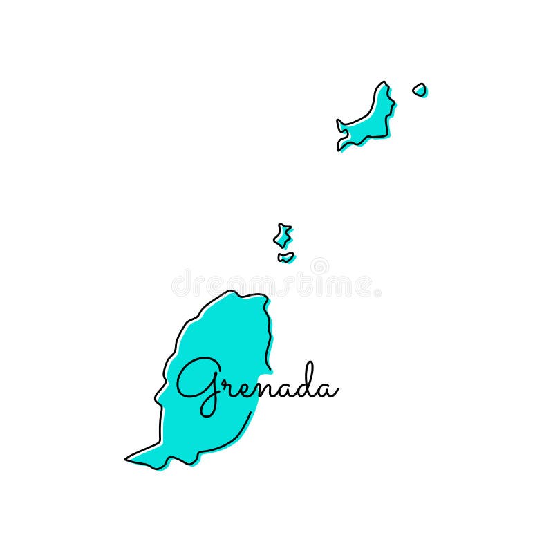 Grenada.Map of Grenada Vector Illustration Stock Vector - Illustration ...