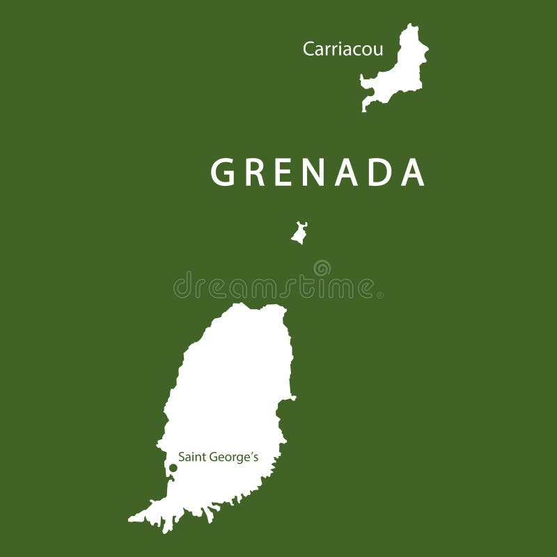 Map of Grenada stock vector. Illustration of island - 305339700