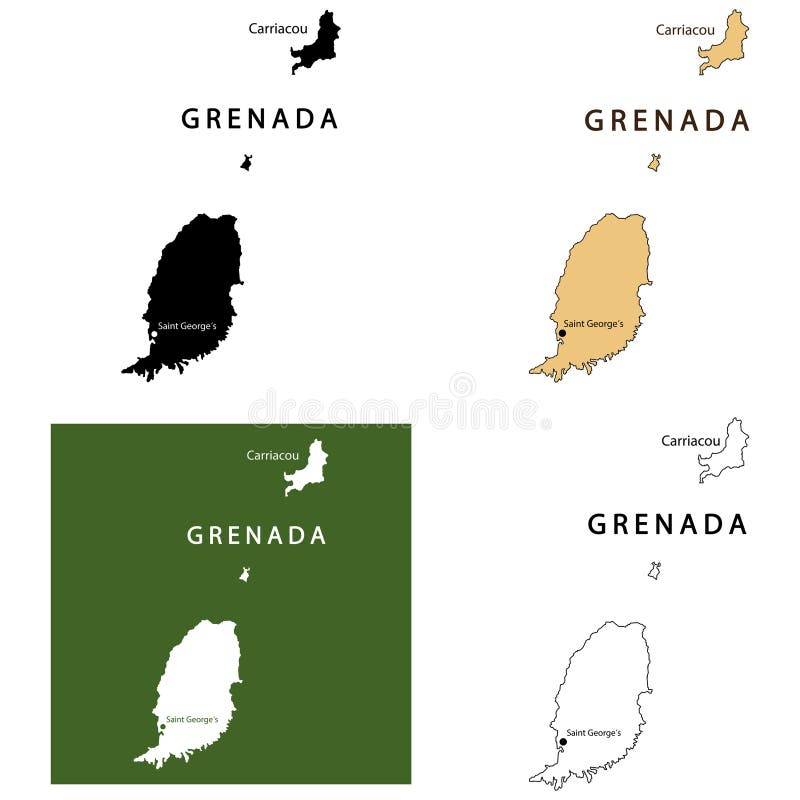 Map of Grenada stock vector. Illustration of grenada - 361160279