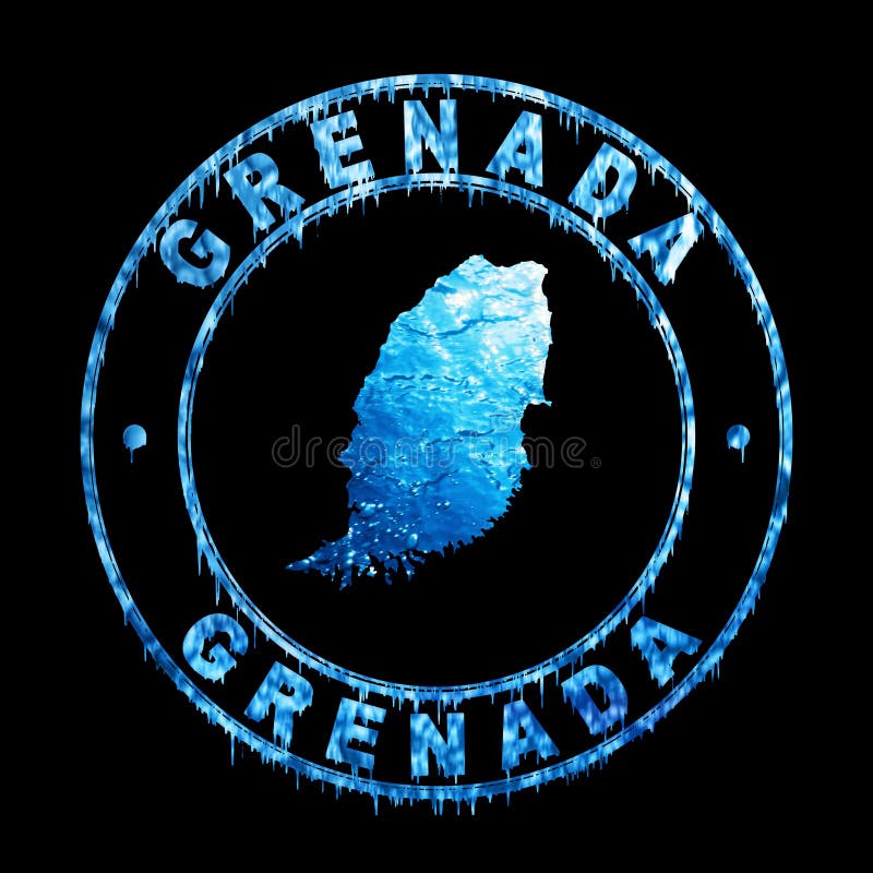 Map of Grenada Water Concept Stock Illustration - Illustration of icon ...