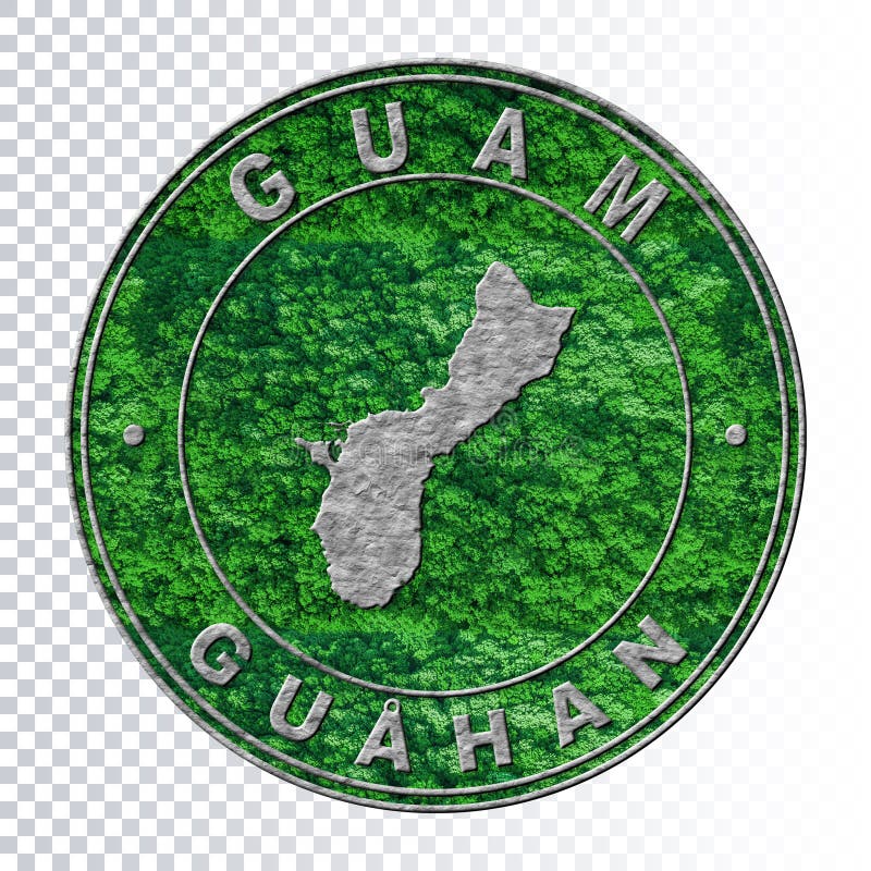 Map of Guam, Environment Concept, Co2 Emission Concept Stock Image ...