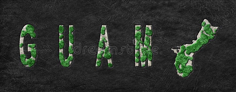 Map of Guam Reforestation Green Agenda Stock Illustration ...